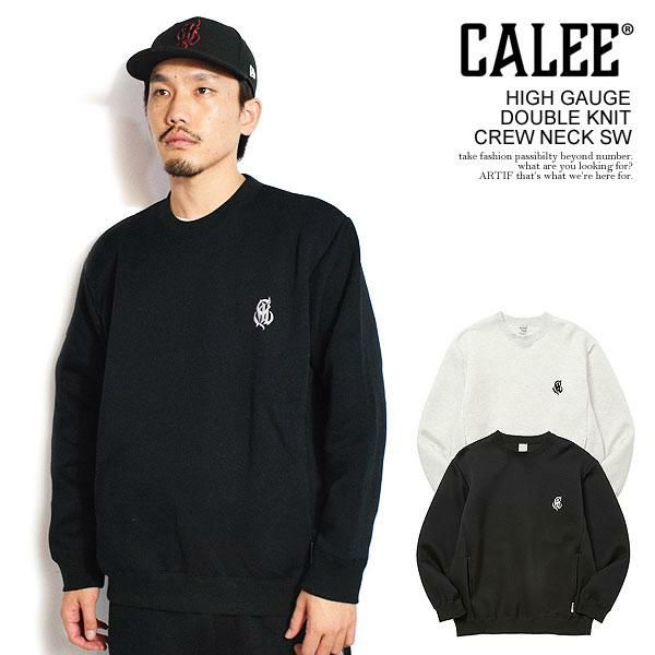 CALEE キャリー HIGH GAUGE DOUBLE KNIT CREW NECK SW